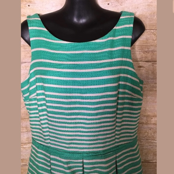 Anthropologie | Dresses | Taylor Fit And Flare Striped Party Dress Sz 2 ...